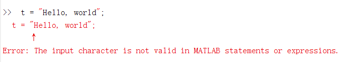 matlab Error: The input character is not valid in MATLAB statements or expressions.-CSDN博客