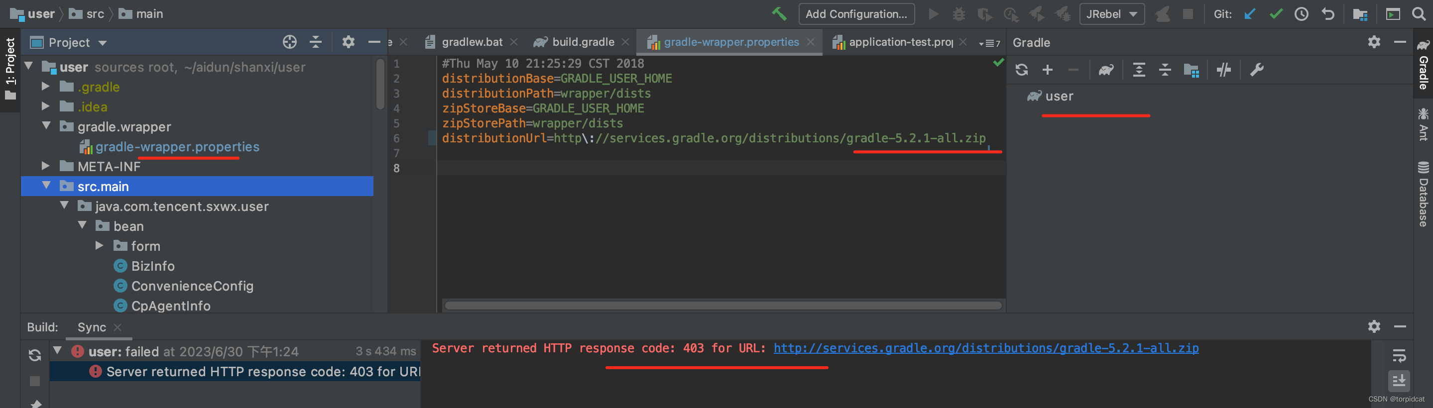 Java Gradle Server Returned HTTP Response Code 403 For URL Java Gradle Server Returned HTTP Response Code 403 For URL
