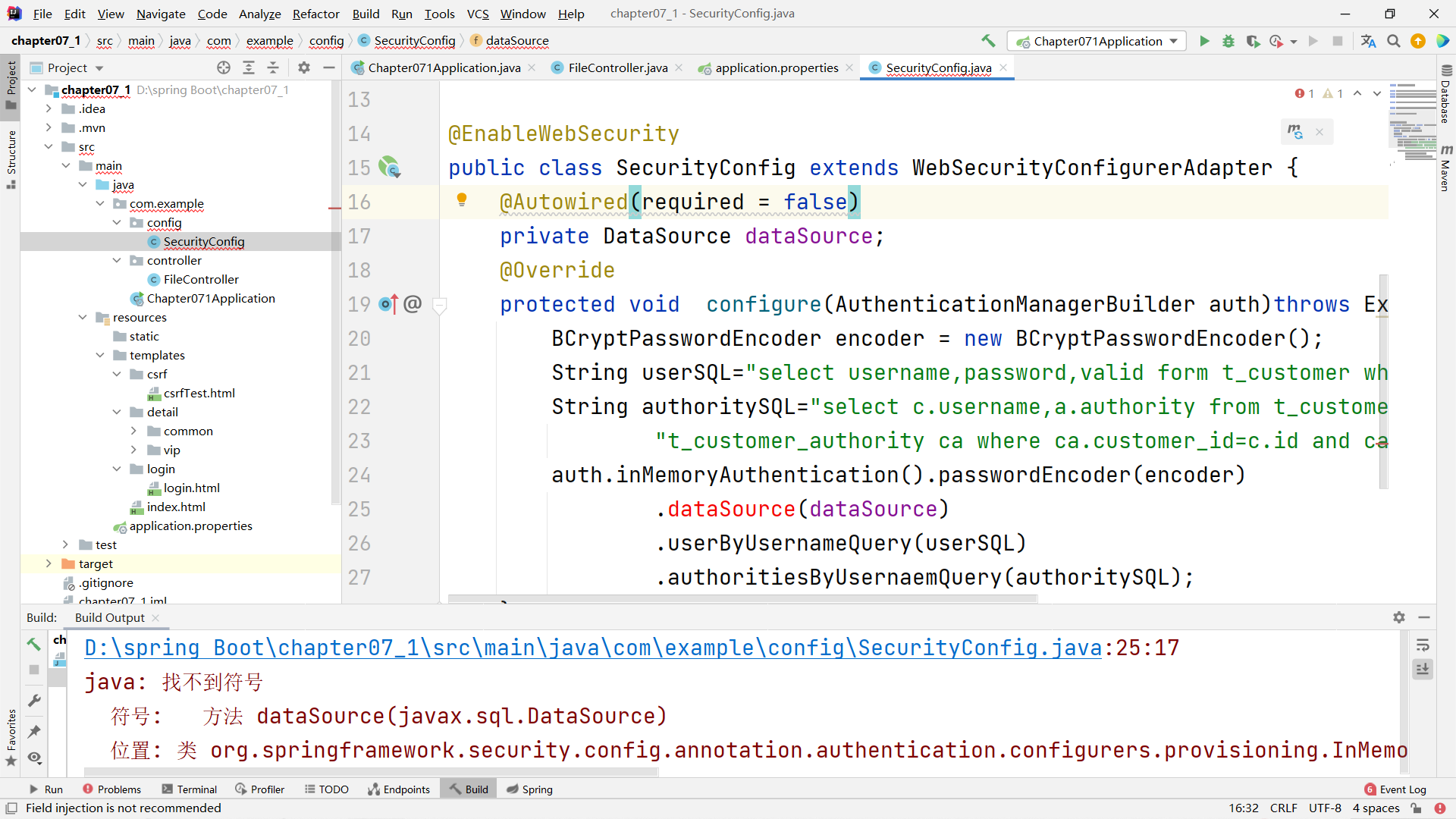 IntelliJ Idea解决Could not autowire. No beans of ‘xxxx‘ type found的错误提示_could not autowire.no ...