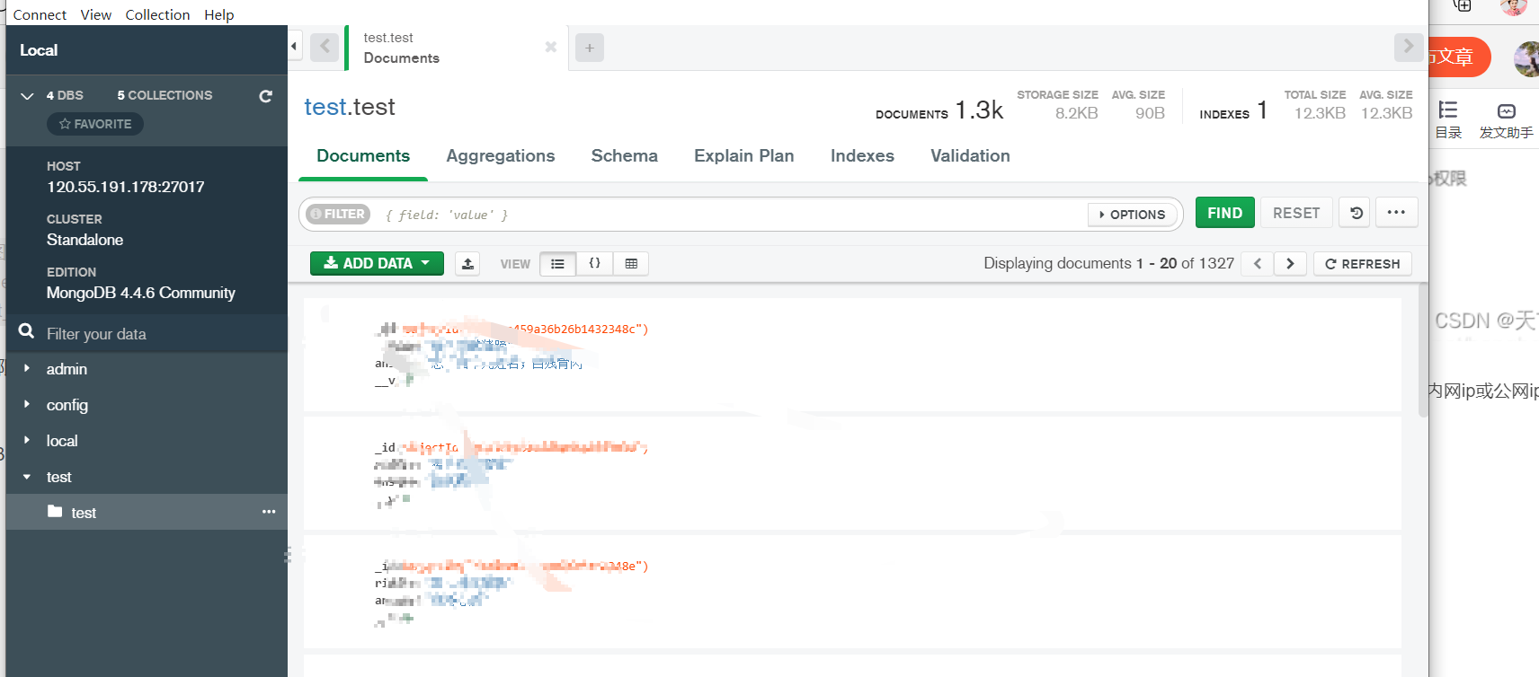 Mongodb Compass连接阿里云远程服务器数据库，或者报错an Error Occurred While Loading Instance Info Command Hostinfo