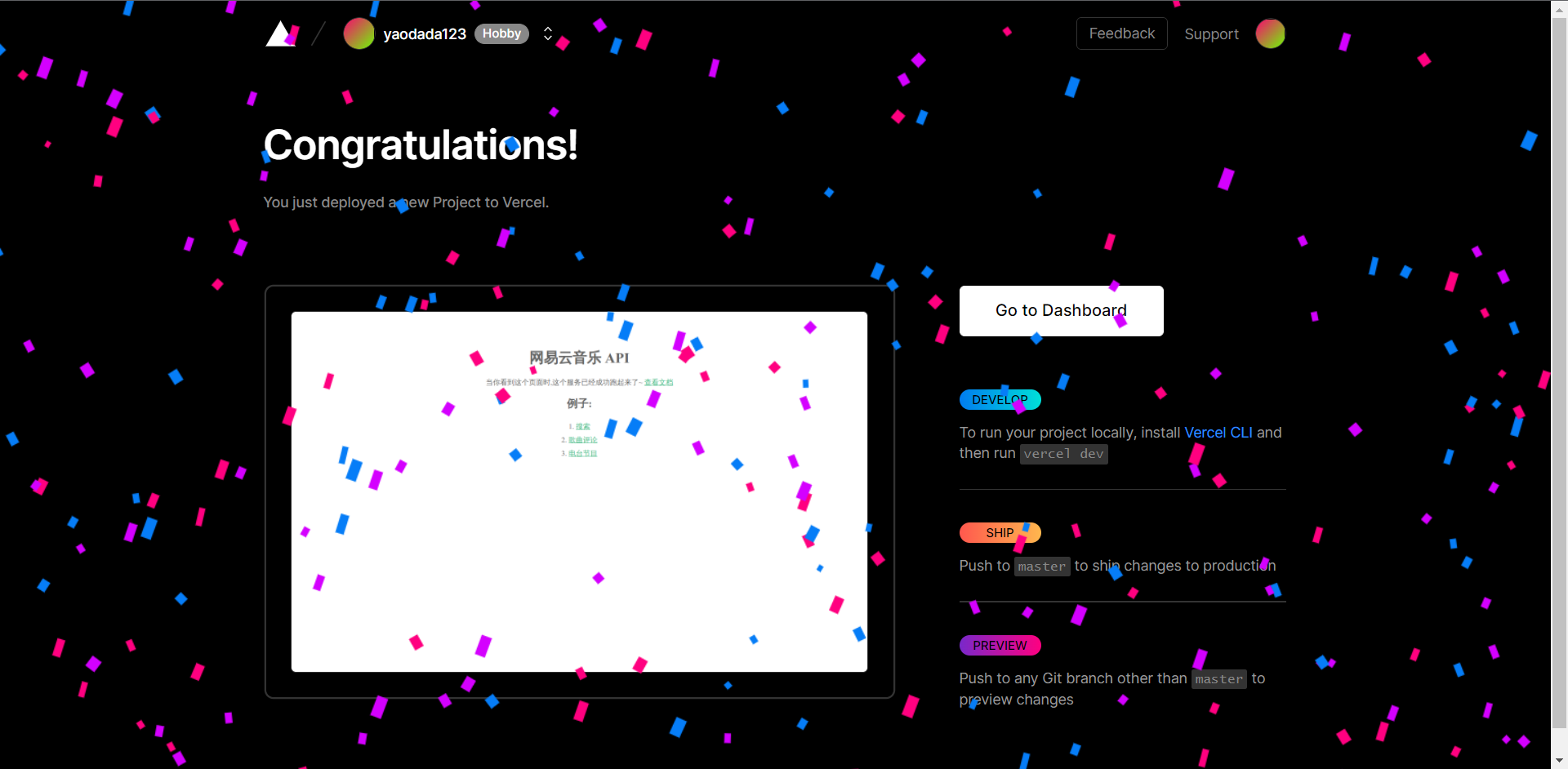 Vercel部署网易云音乐api_radishes-music.vercel.app-CSDN博客