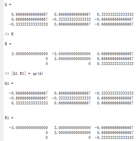 对矩阵进行QR分解的Matlab代码_qr分解matlab代码-CSDN博客
