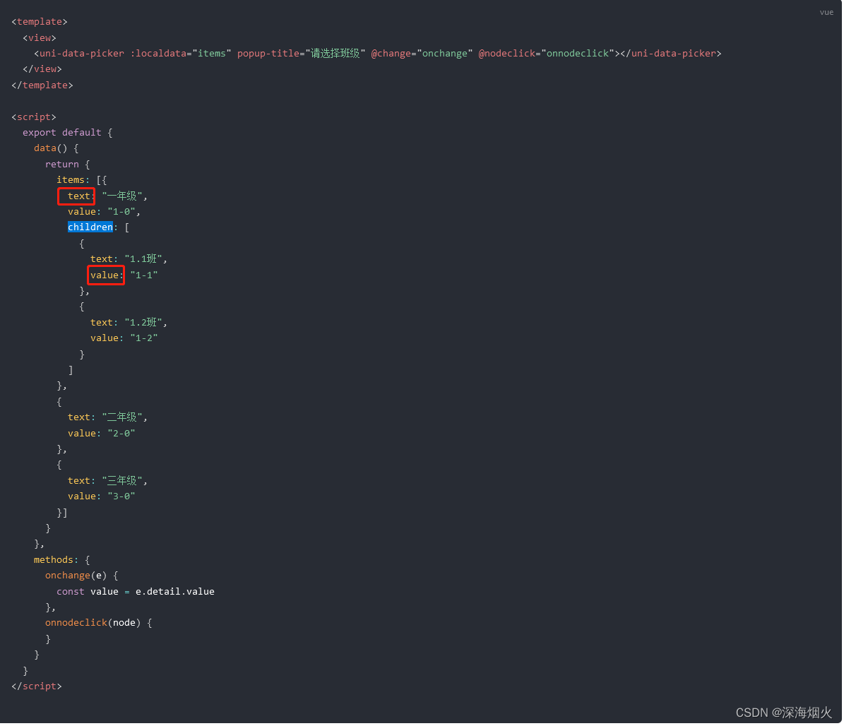 使用uni-data-picker属性键名更改为自己想要的键名_uni-data-picker map-CSDN博客