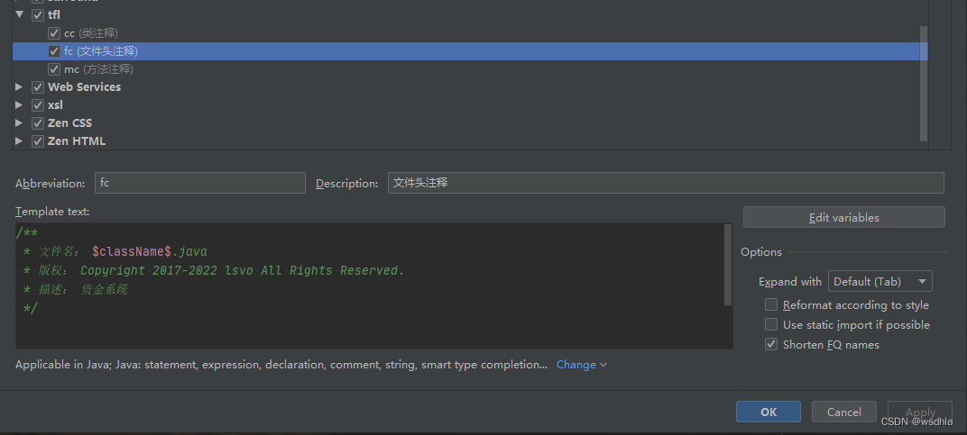 IDEA中设置类或方法的注释模板_idea groovyscript_wsdhla的博客-CSDN博客