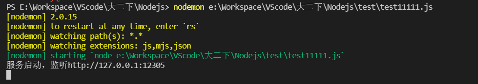 nodemon启动出错，无法加载文件解决方法_visual,新建终端,nodemon服务器启动不了-CSDN博客