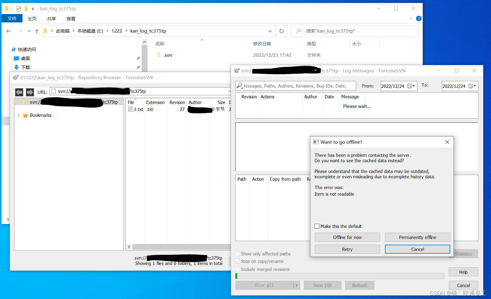 Windows10 用VisualSVN-Server和TortoiseSVN，管理代码版本_tortoisesvn版本要求-CSDN博客