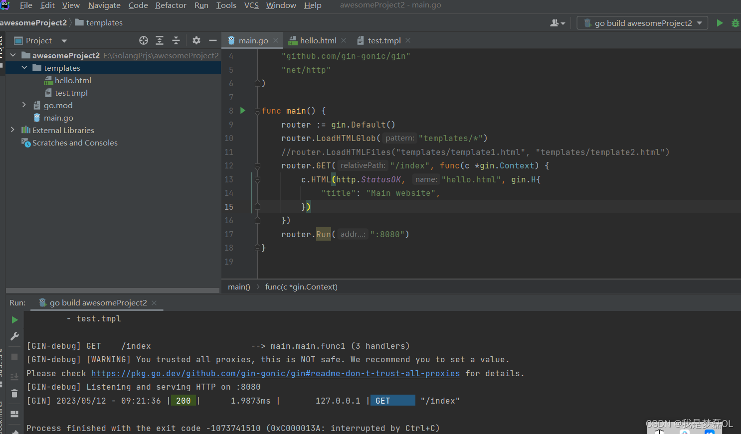 gin渲染自己的html页面_gin 渲染html-CSDN博客