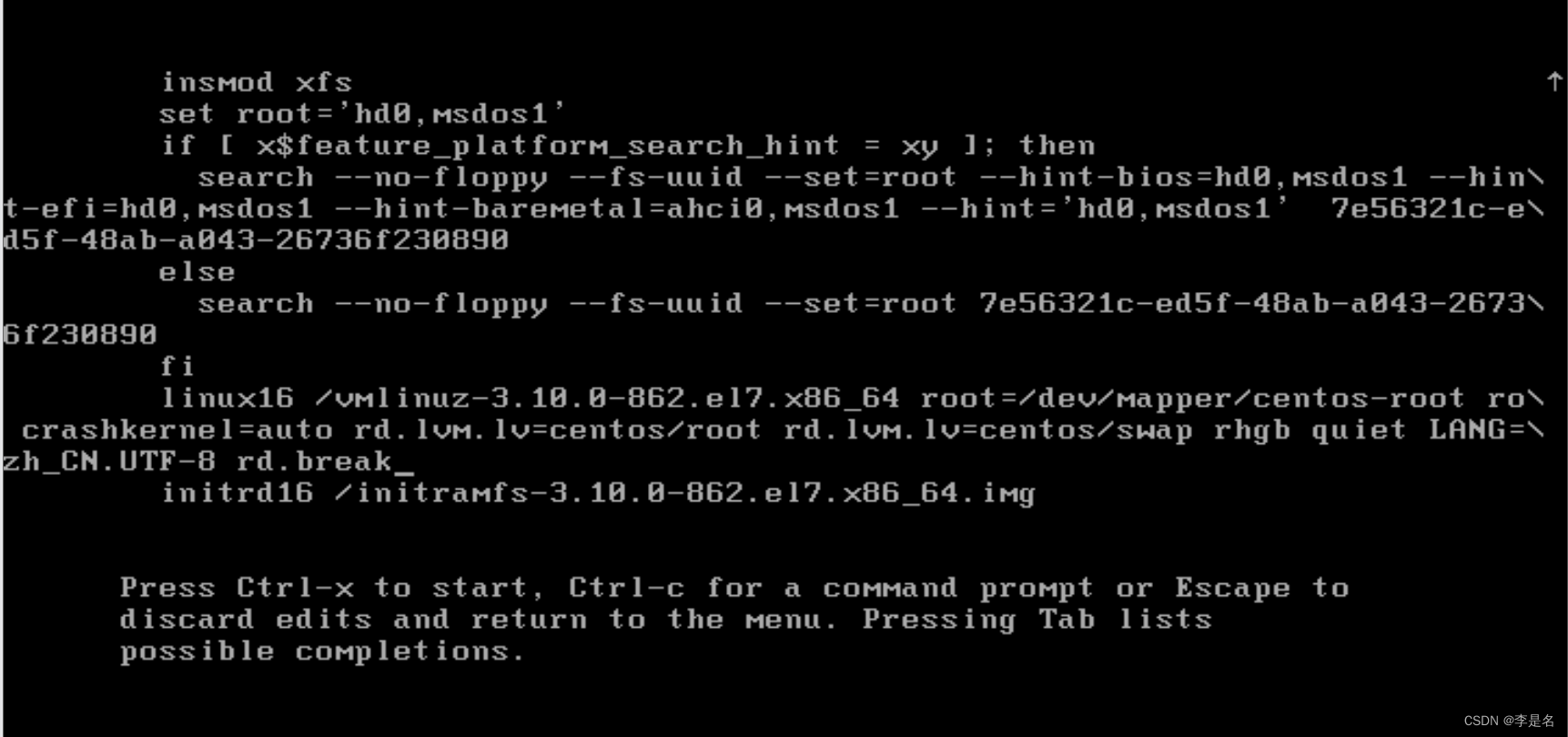 Linux基础：破解root密码（rd.break）-CSDN博客