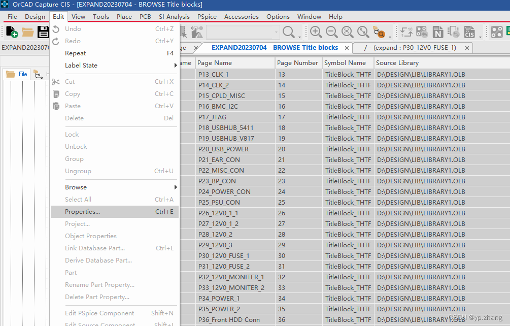 Cadence原理图设计时，快速修改标题栏中的信息_cadence原理图标题栏修改-CSDN博客