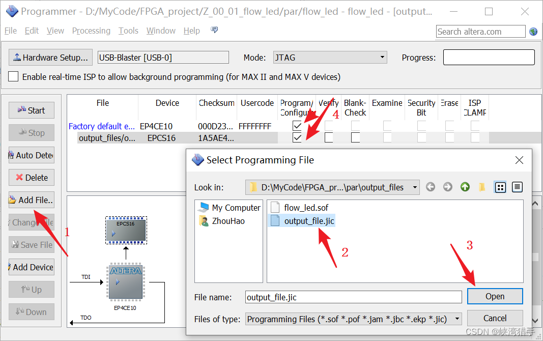 03_Quartus将程序烧录到FPGA的Flash中_quartus怎么烧录-CSDN博客