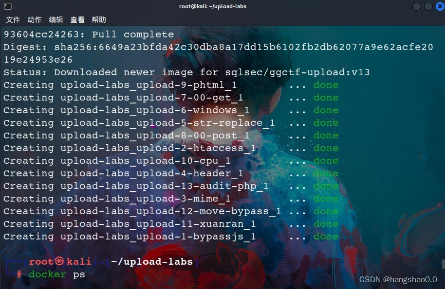 如何在kali linux中部署文件上传靶场，并在Windows本机访问_使用kali的docker拉取uploads怎么在windows进行通关-CSDN博客