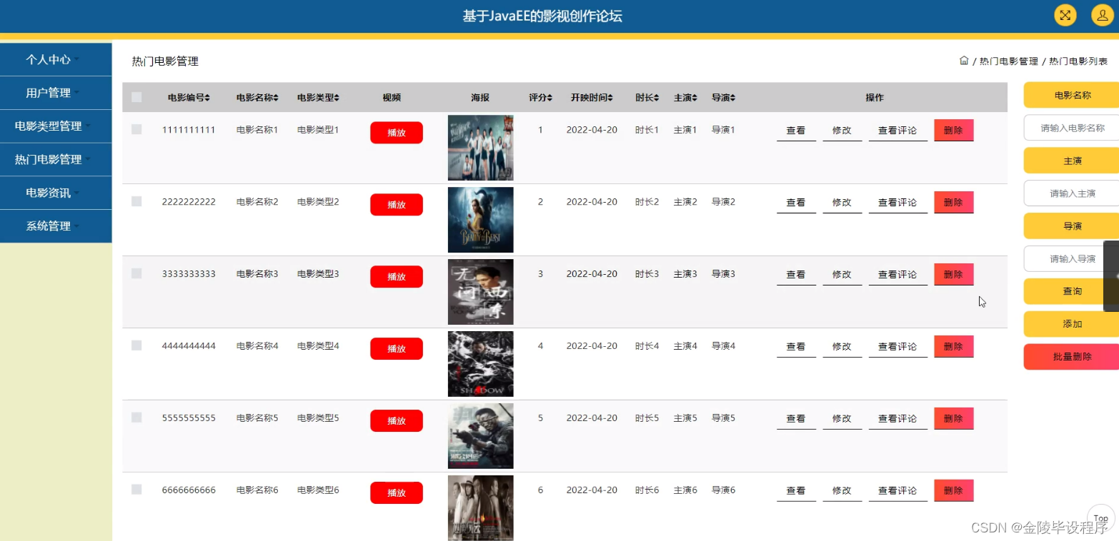 基于javaee的影视创作论坛jspjavaspringmvcmysqlmybatis基于javaee的影视创作论坛的设计与实现 