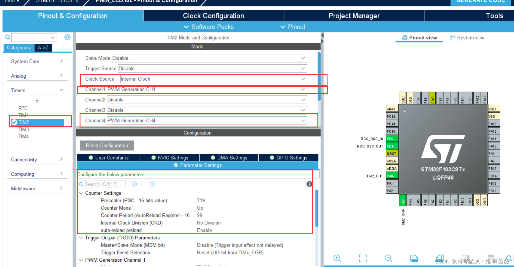TIM输出比较——PWM驱动LED呼吸灯_画出外接led与timer5某个输出比较通道的连接示意图。-CSDN博客