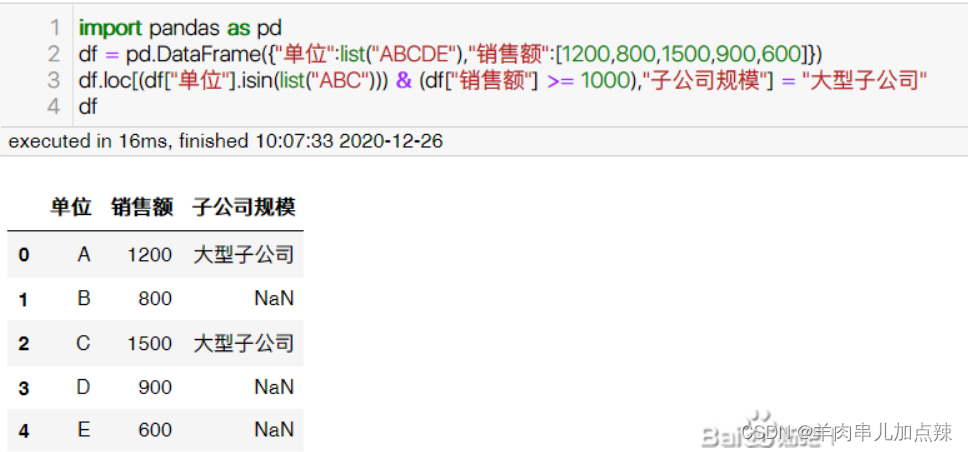 Pandas对多列使用条件判断新增列pandas条件判断 Csdn博客 5270