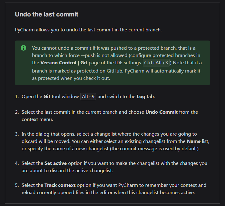在Pycharm中使用Git进行版本控制时，undo commit和revert的区别_pycharm undo commit-CSDN博客