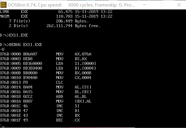 微机原理汇编语言上机实验-DOSBox&MASM_msam与docbox csdn_Kikichuang_的博客-CSDN博客