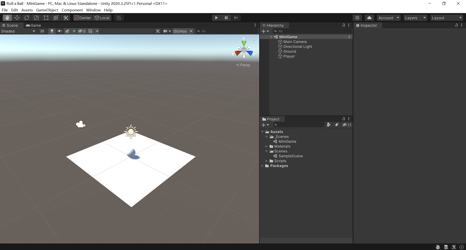 Unity 3D 学习（一）——Roll a ball_unity球滚动不改变其局部坐标系-CSDN博客