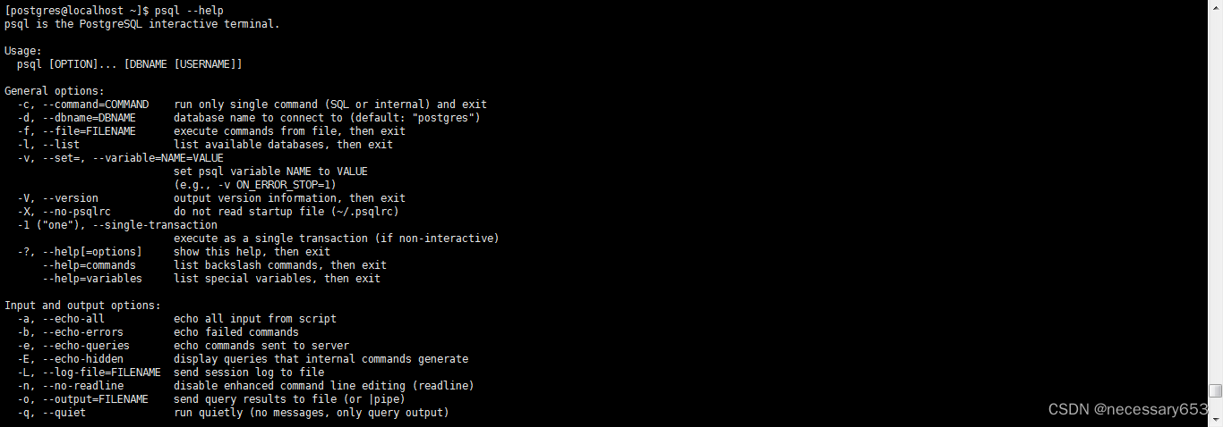 psql中常用元命令示例合集_psql -c-CSDN博客