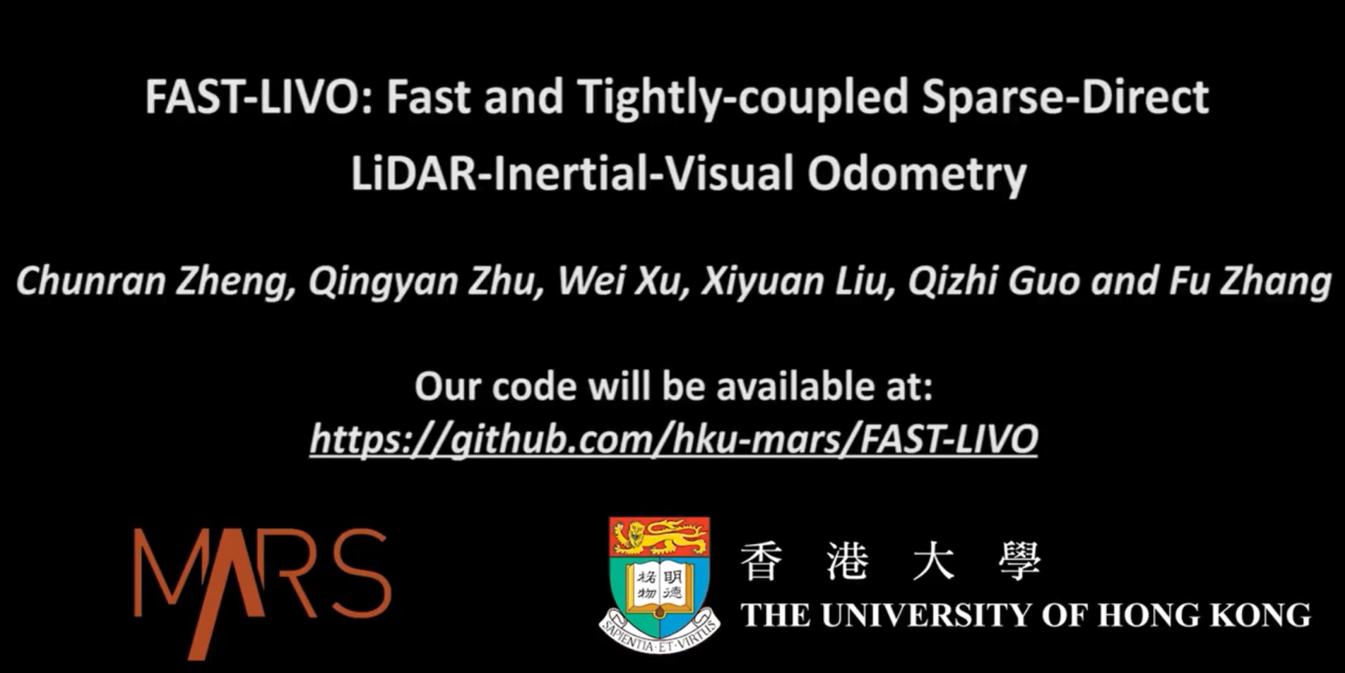 开源项目速览：港大最新研发激光雷达惯性视觉里程计系统FAST-LIVO（即将开源）_fastlivo需要什么图片-CSDN博客