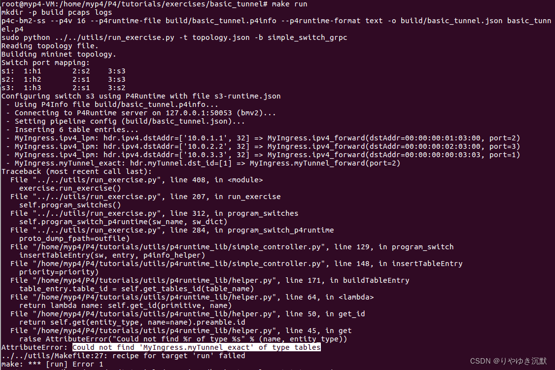 P4隧道实验basic_tunnel中的问题记录_p4 switch s1 did not start correctly.-CSDN博客