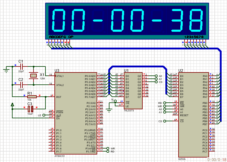 【Proteus仿真】51单片机+8255A IO扩展例程_51单片机,8255-CSDN博客