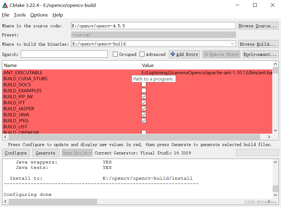 windows10 vs2019 版本：cmake将 opencv_contrib-4.5.5 扩展模块编译添加到 opencv-4.5.5 正式版中_cmake opencv4.5 ...