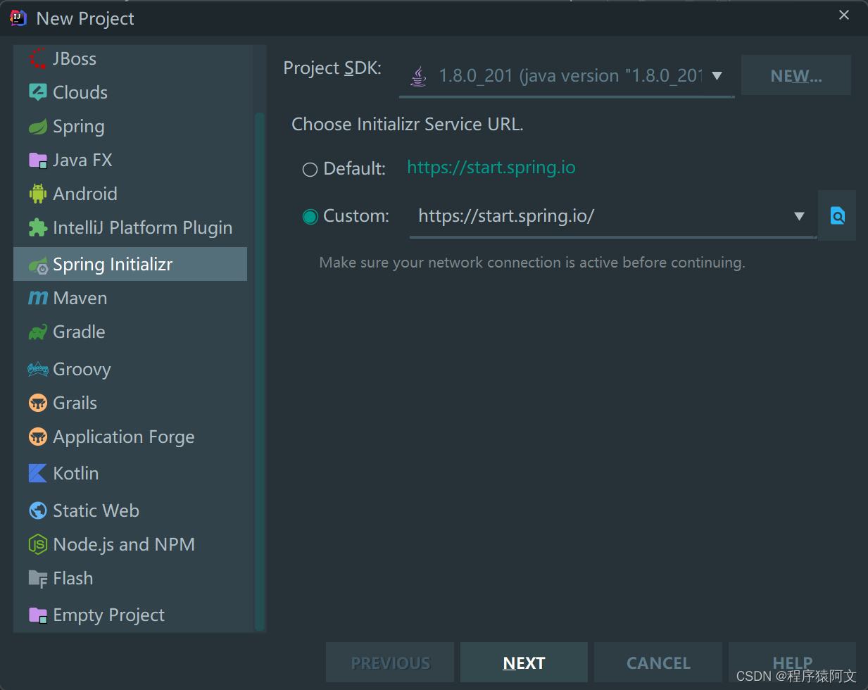 [问题解决]Initialization failed for ‘https://start.spring.io‘ Please check URL, network and proxy ...