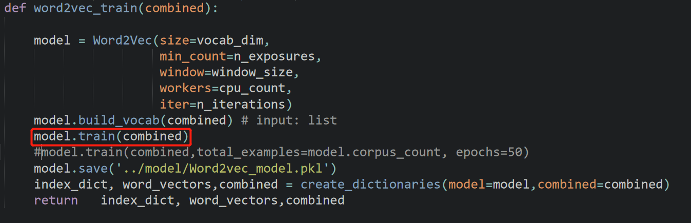 解决ValueError: You must specify either total_examples or total_words, for proper alpha and....问题 ...