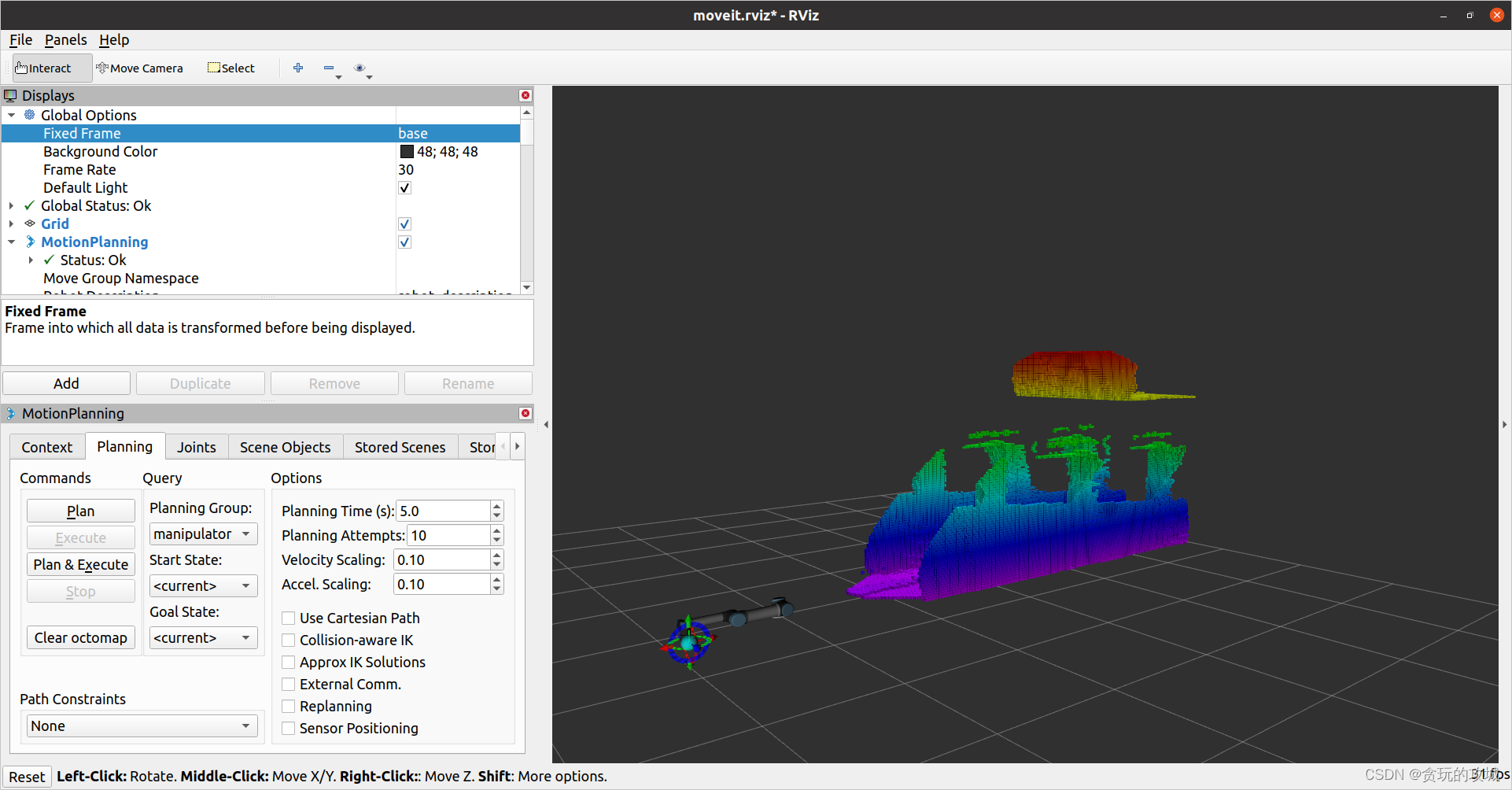 深度传感器消息（pointcloud2）导入moveit机械臂环境当中如何把传感器接入moveit里 Csdn博客 