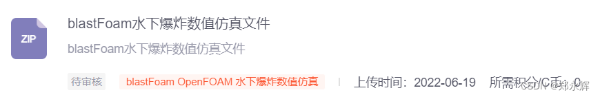 blastFoam水下爆炸数值仿真计算-CSDN博客