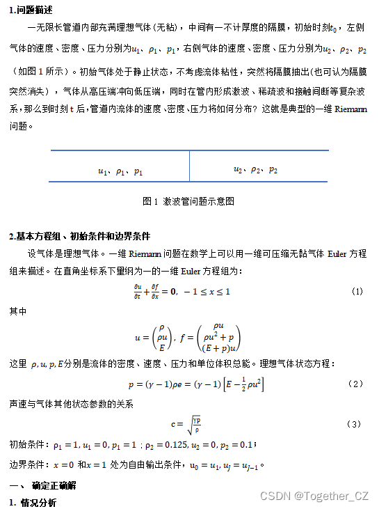 确定一维riemann问题数值解据此开发构建python程序实现问题数值解求解计算riemann解 Csdn博客