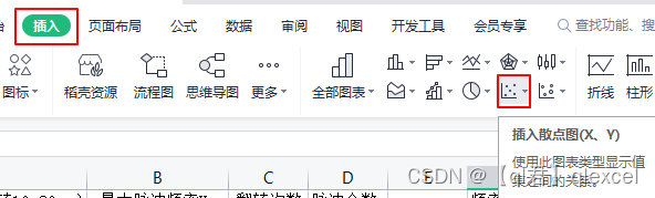 Excel绘制函数图、两列数据作为x轴y轴绘制关系图excel怎么用两组数据做xy图 Csdn博客