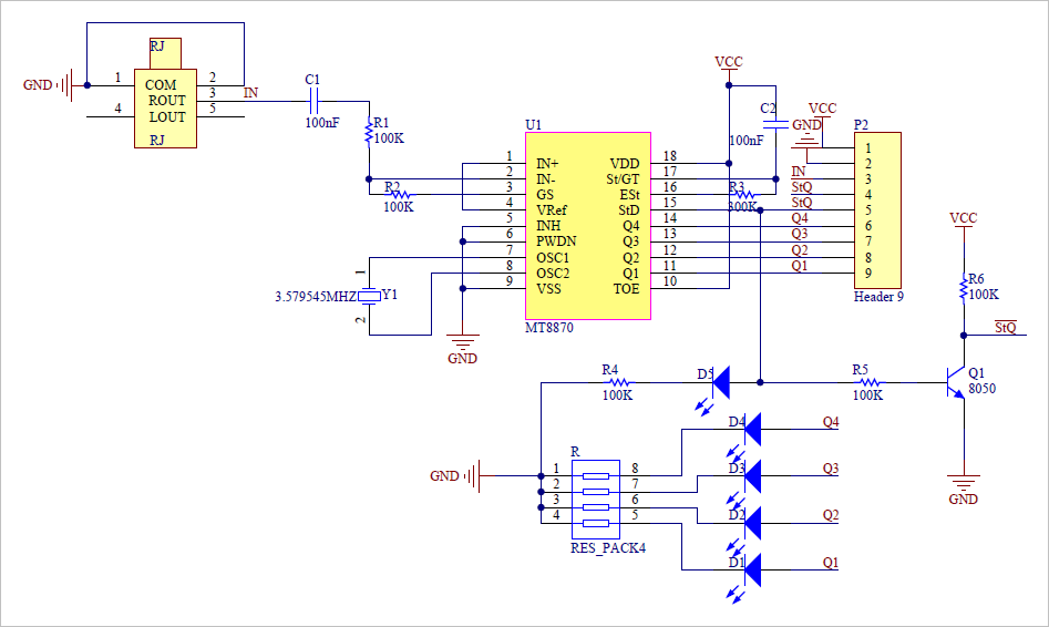 MT8870DTMF解码器测试-CSDN博客