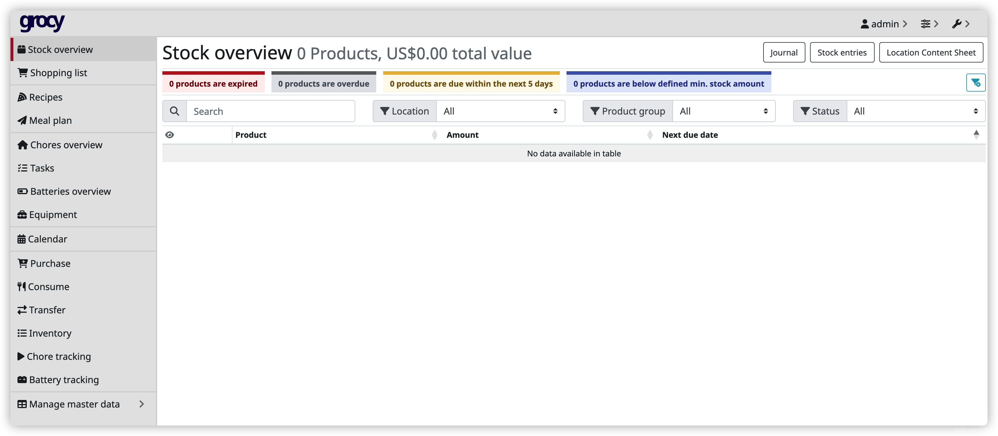 杂货和家庭管理解决方案Grocy-CSDN博客