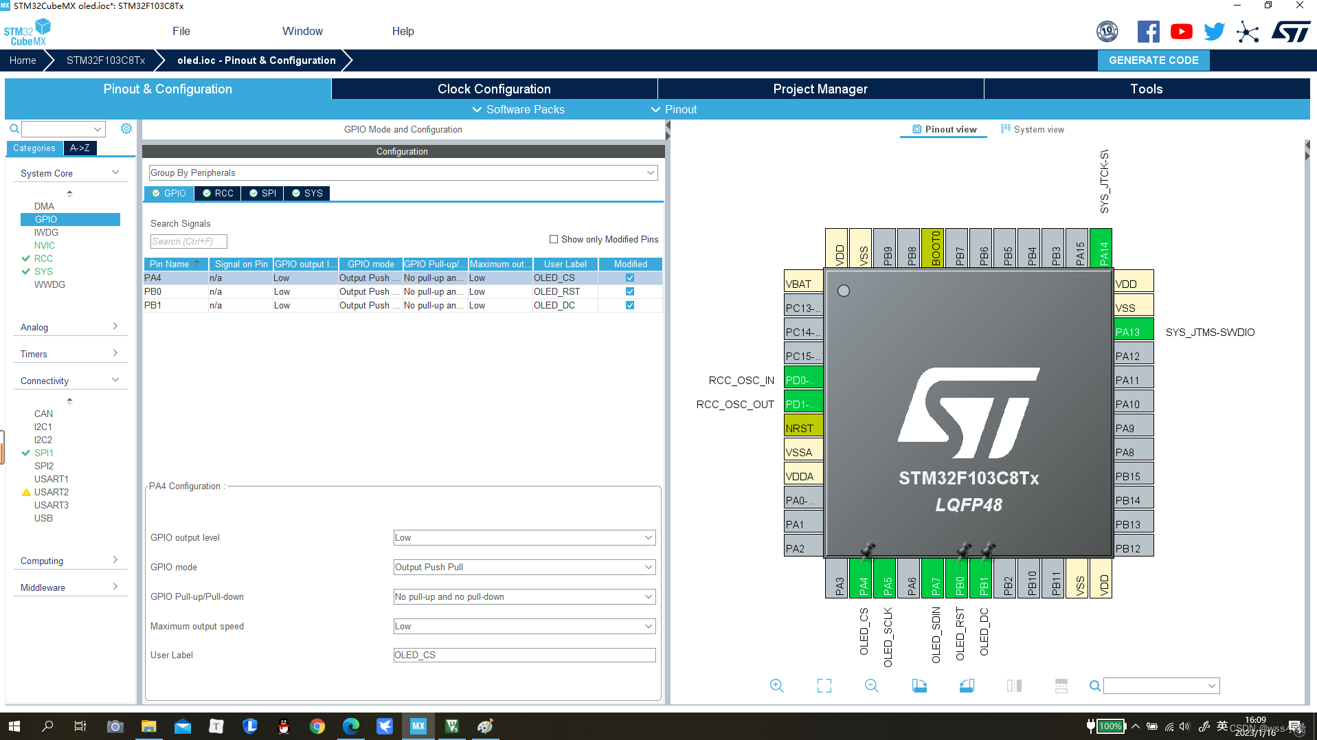 从零开始stm32 oled SPI hal库_stm401 hal 操作 spi oled18264-CSDN博客