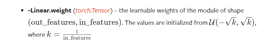torch.nn.Linear()中weight的初始化问题_nn.linear初始化-CSDN博客