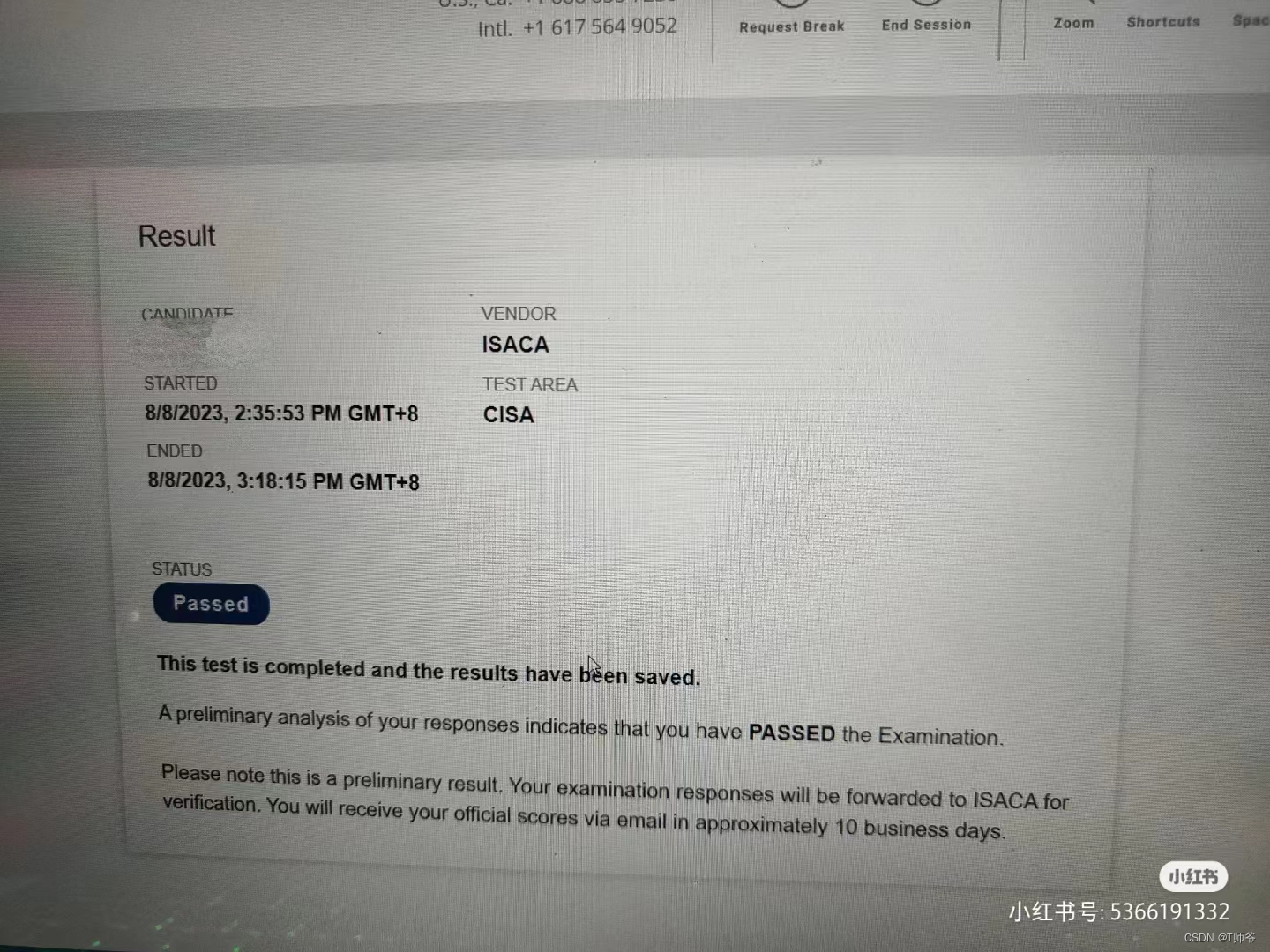 CISA成功通过！拿证必看！17张通过战报-CSDN博客