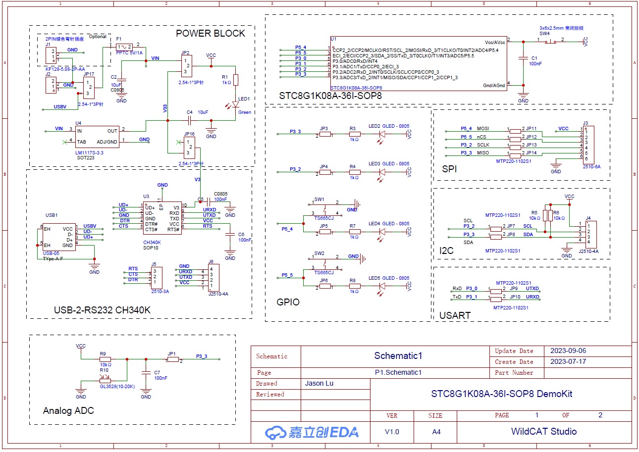 STC8G1K08A-36I-SOP8 实验版 A1_stc8g1k驱动三极管led-CSDN博客