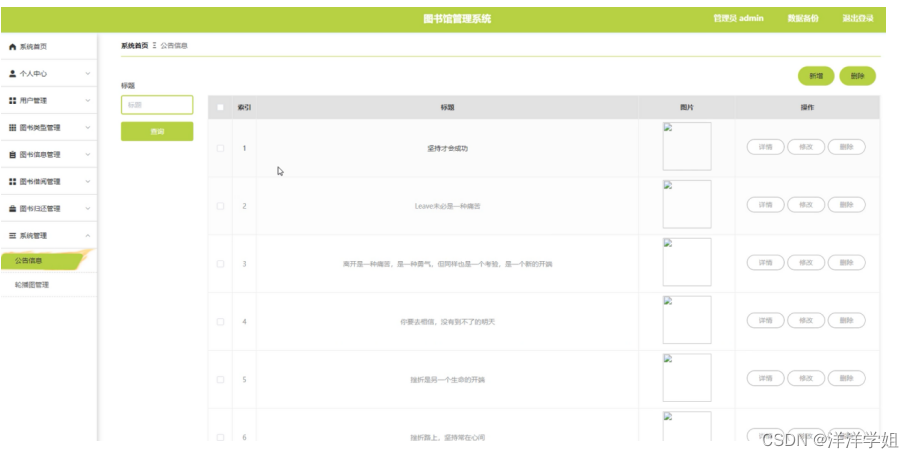 计算机毕业设计springboot图书馆管理系统54d9r9【附源码数据库部署lw】洋洋学姐的博客 Csdn博客