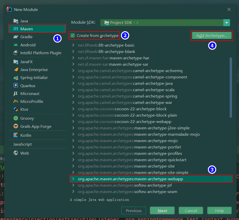 IntelliJ IDEA2021创建maven web项目或maven web模块_idea maven archetype怎么填-CSDN博客