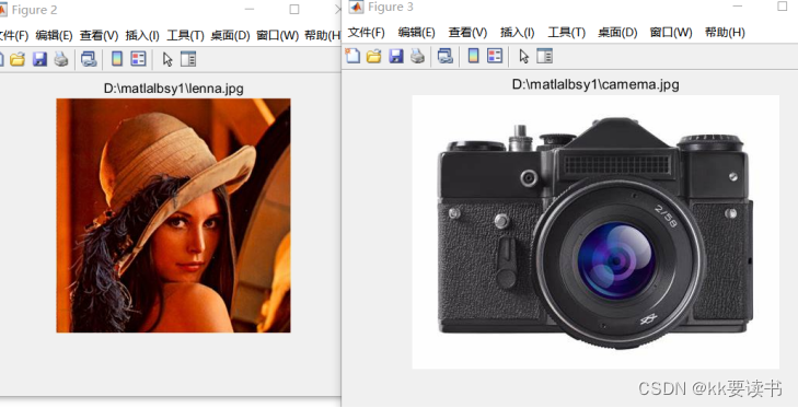 Matlab图像基本操作用figureimshow分别将lenna和camema显示出来 Csdn博客
