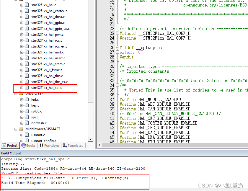 HAL库移植SPI程序出现报错..\..\Output\atk_f103.axf: Error: L6218E: Undefined symbol HAL_SPI_Ini-CSDN博客