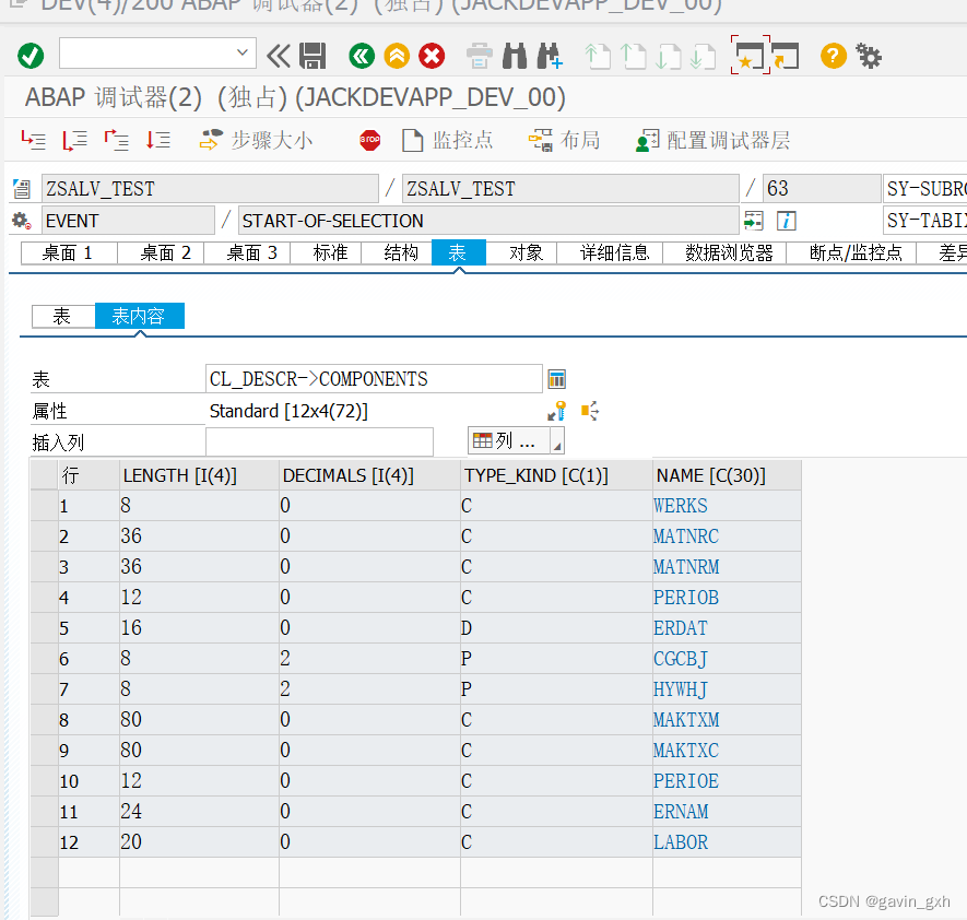 Abap 反射 测试从内表获取相关字段的类型abap 读取字段类型 Csdn博客