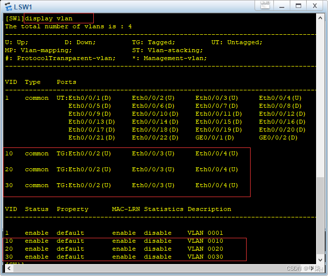 实验三 配置和实施VLAN_vlan batch 10 20-CSDN博客