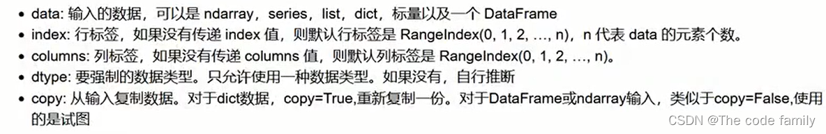 Pandas中创建dataframe对象以及相关的列操作,行操作pddataframe只设置列表 Csdn博客