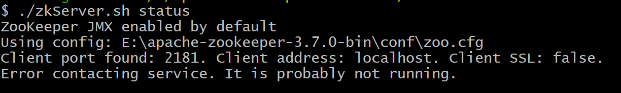 zookeeper启动报错Opening socket connection to server localhost/127.0.0.1 ...