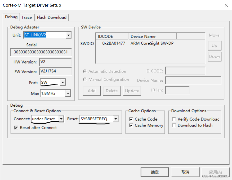 STM32 HAL库下载需要按住Reset解决_stm32长按复位键下载-CSDN博客