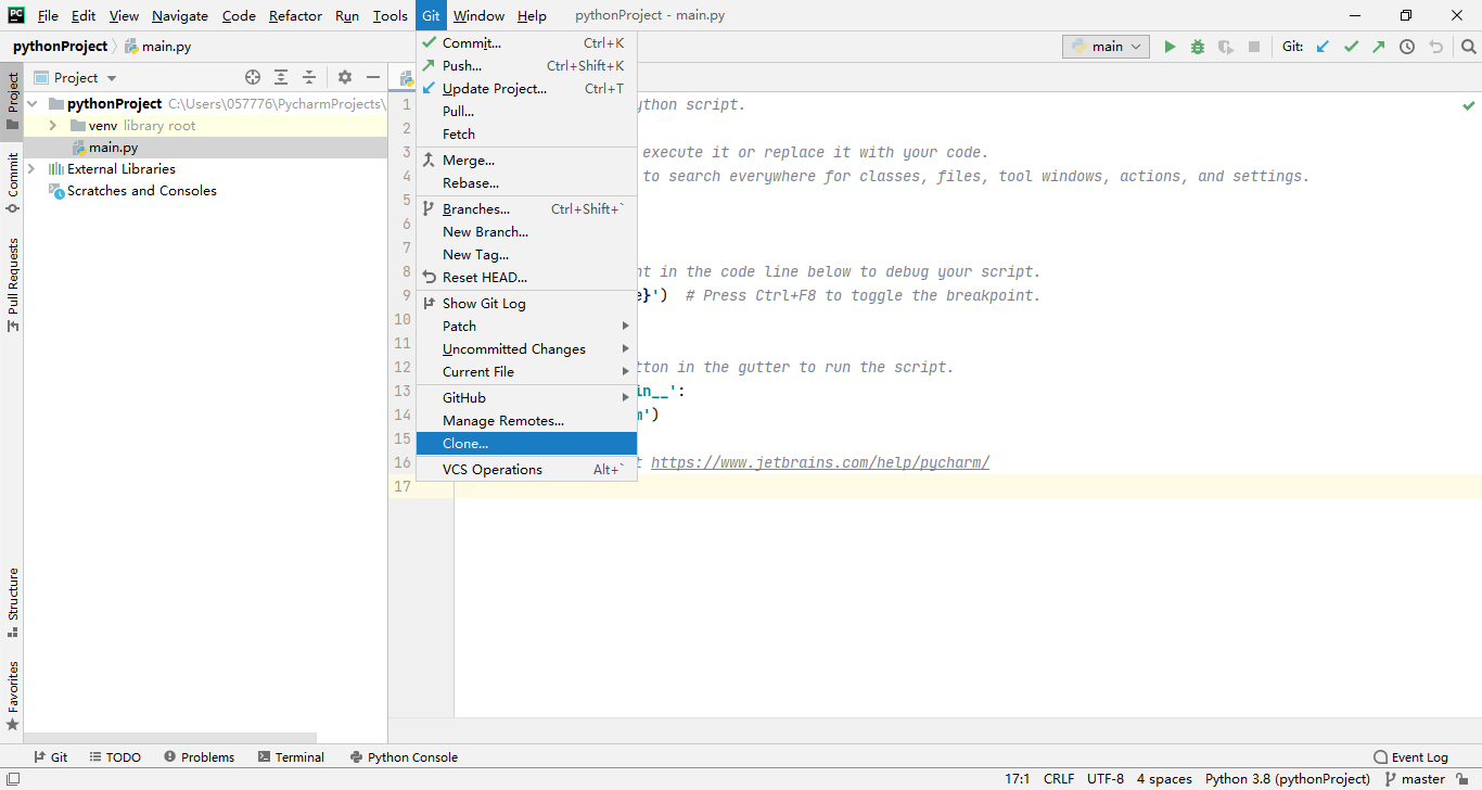 Pycharm快速入门（6） — 版本控制_pycharm版本控制-CSDN博客