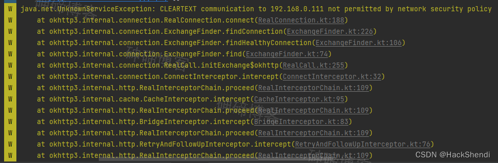 Android中Http请求报错java.net.UnknownServiceException: CLEARTEXT communication to xxx not permitted ...